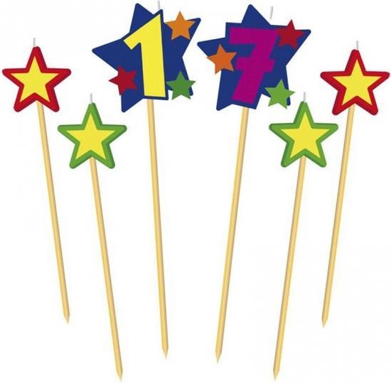 Prikker kaarsje cijfer 17 | bol.com