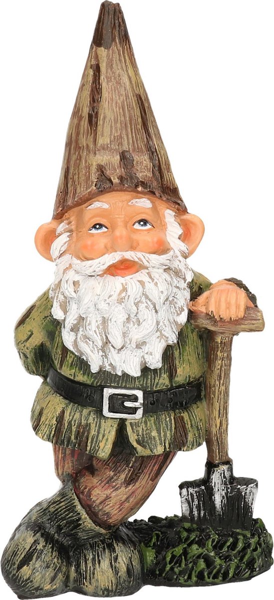 Tuinkabouter bruine muts met schop 24 cm | bol.com