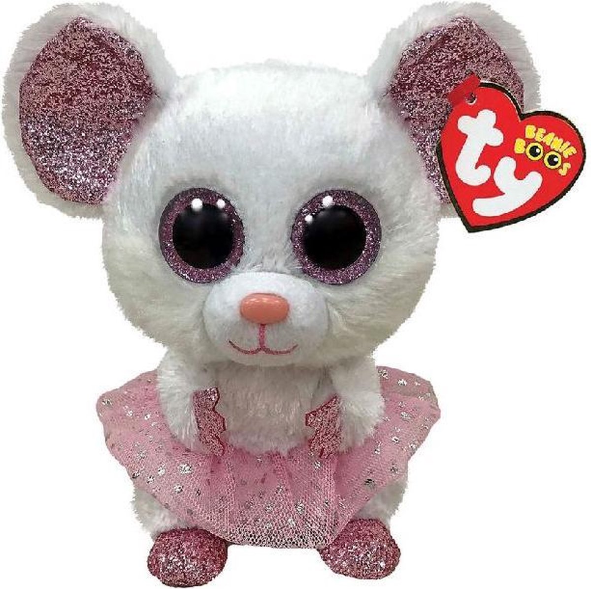 Ty - Knuffel - Beanie Boos - Nina Mouse - 15cm | bol.com