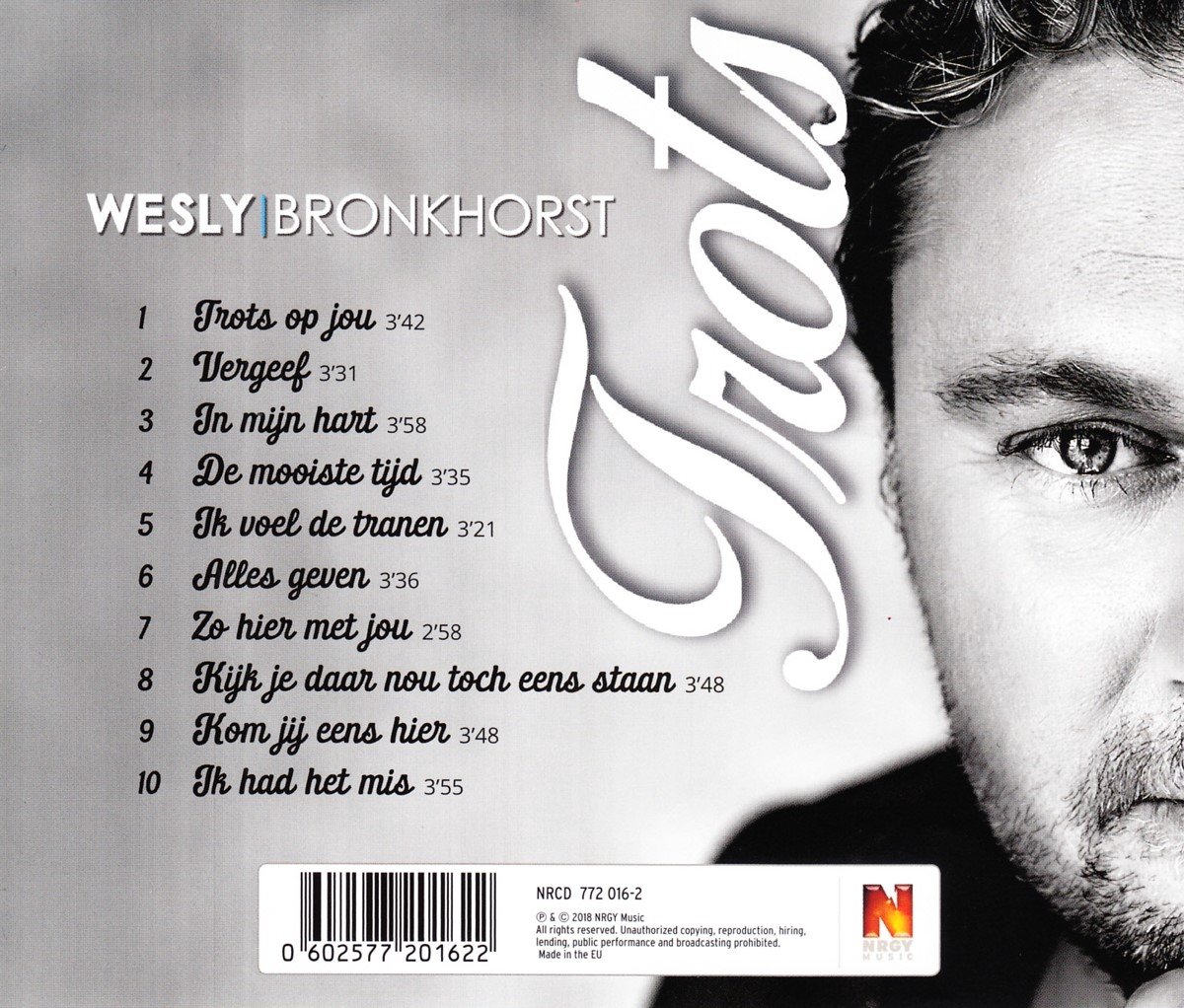 Wesly Bronkhorst - Trots (CD), Wesly Bronkhorst | CD (album) | Muziek | bol