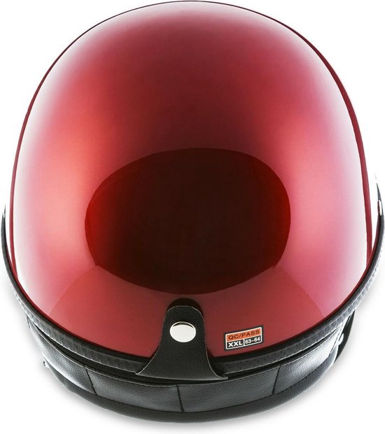 MOTO D23 braincap, Rood, halve helm, solex pothelm voor scooter en ...