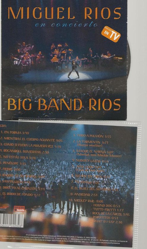 MIGUEL RIOS - BIG BAND RIOS, Miguel Rios | CD (album) | Muziek | bol