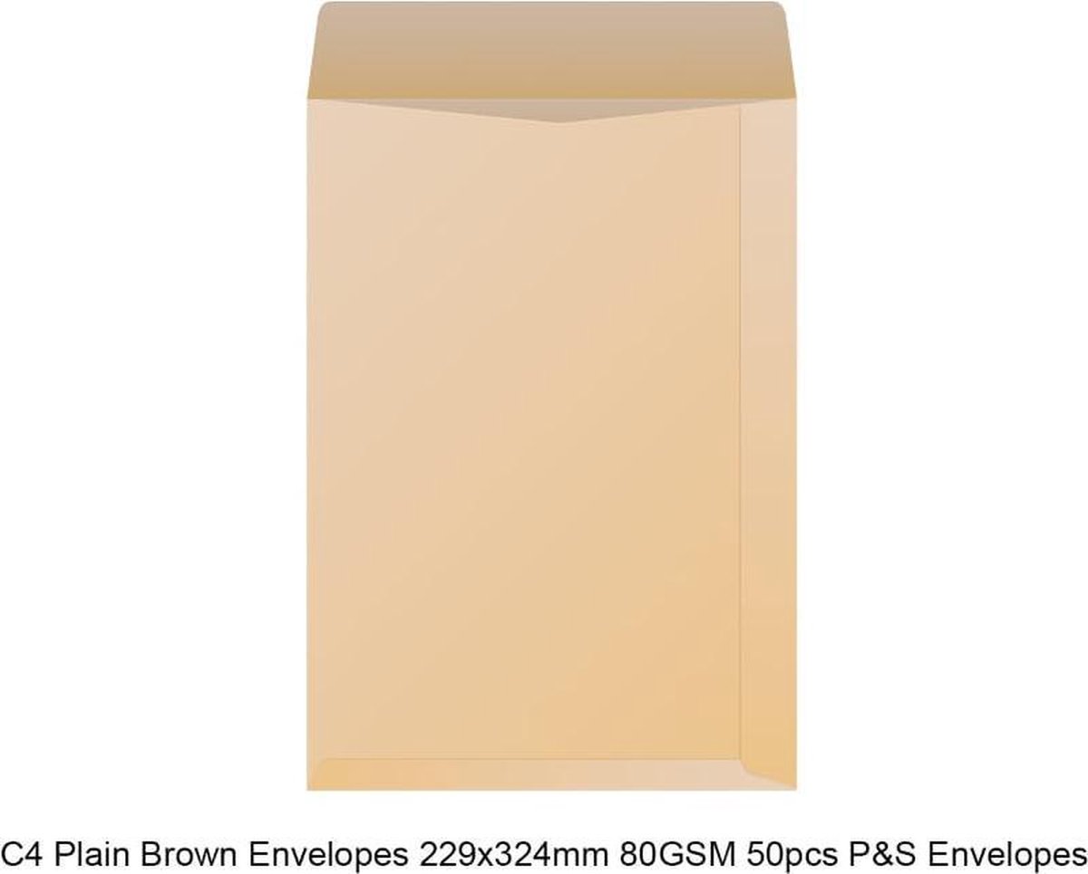 Paper Pouch C4 bruine envelop - 250 stuks - A4 formaat - 229 mm x 324 ...