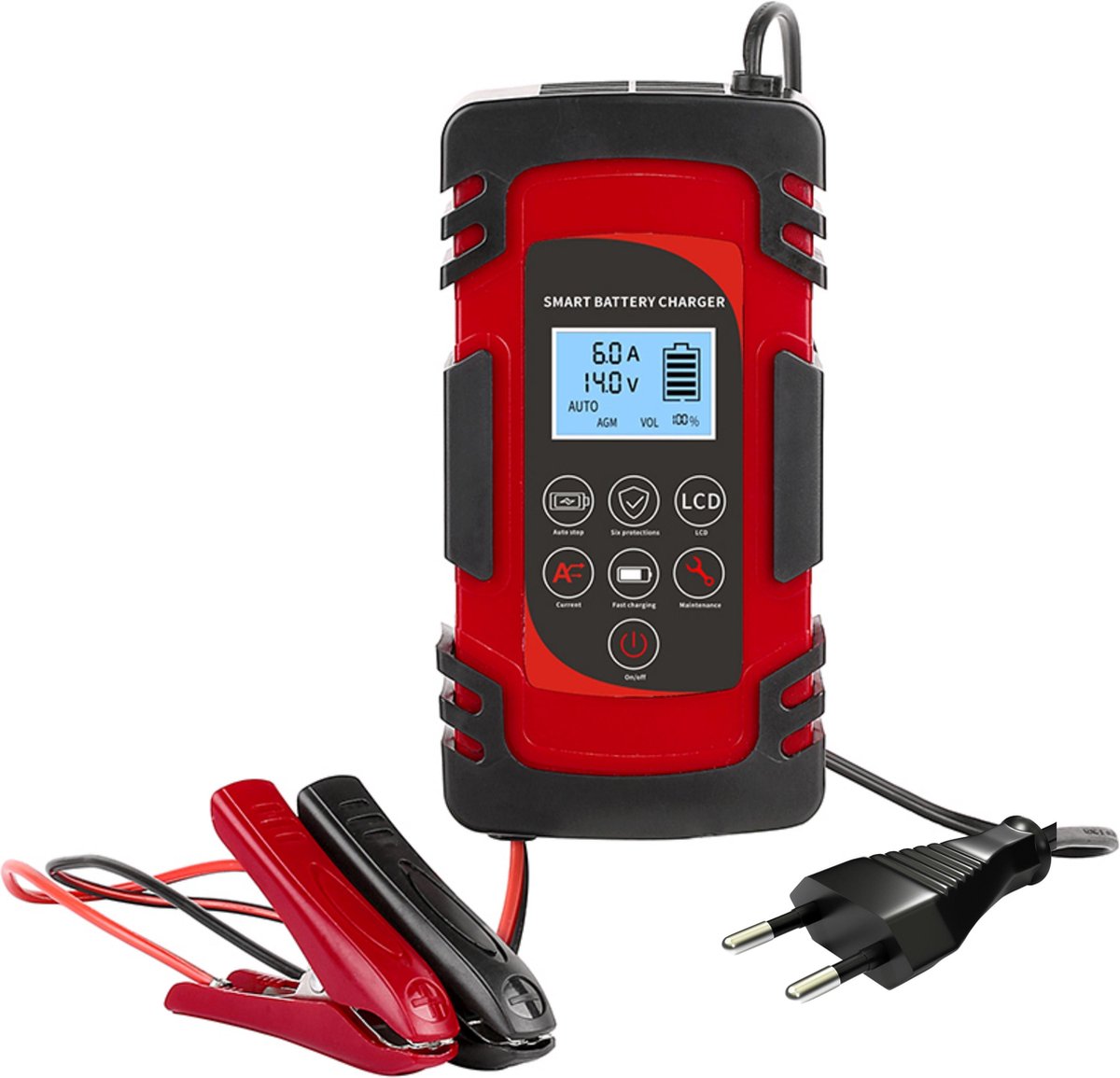 Acculader - 12/24V 4/6/8A - Reparatiemodus - Druppellader - Accu Lader ...