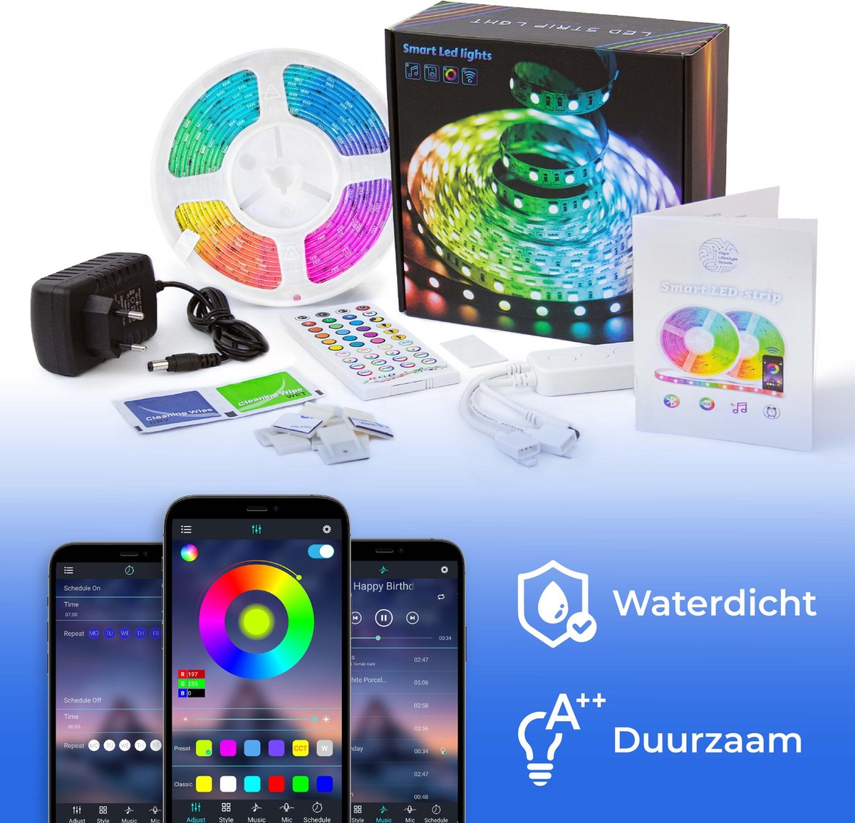 Led Strip 10 Meter - Nachtlampje Kinderen - Tuin Verlichting - Wake Up ...