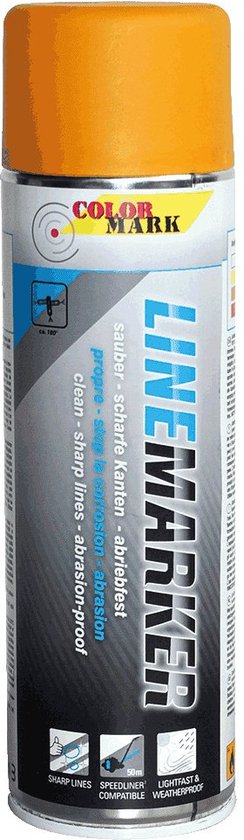 COLORMARK Linemarker - Geel - 750 ml - Afwerkingslaag | bol