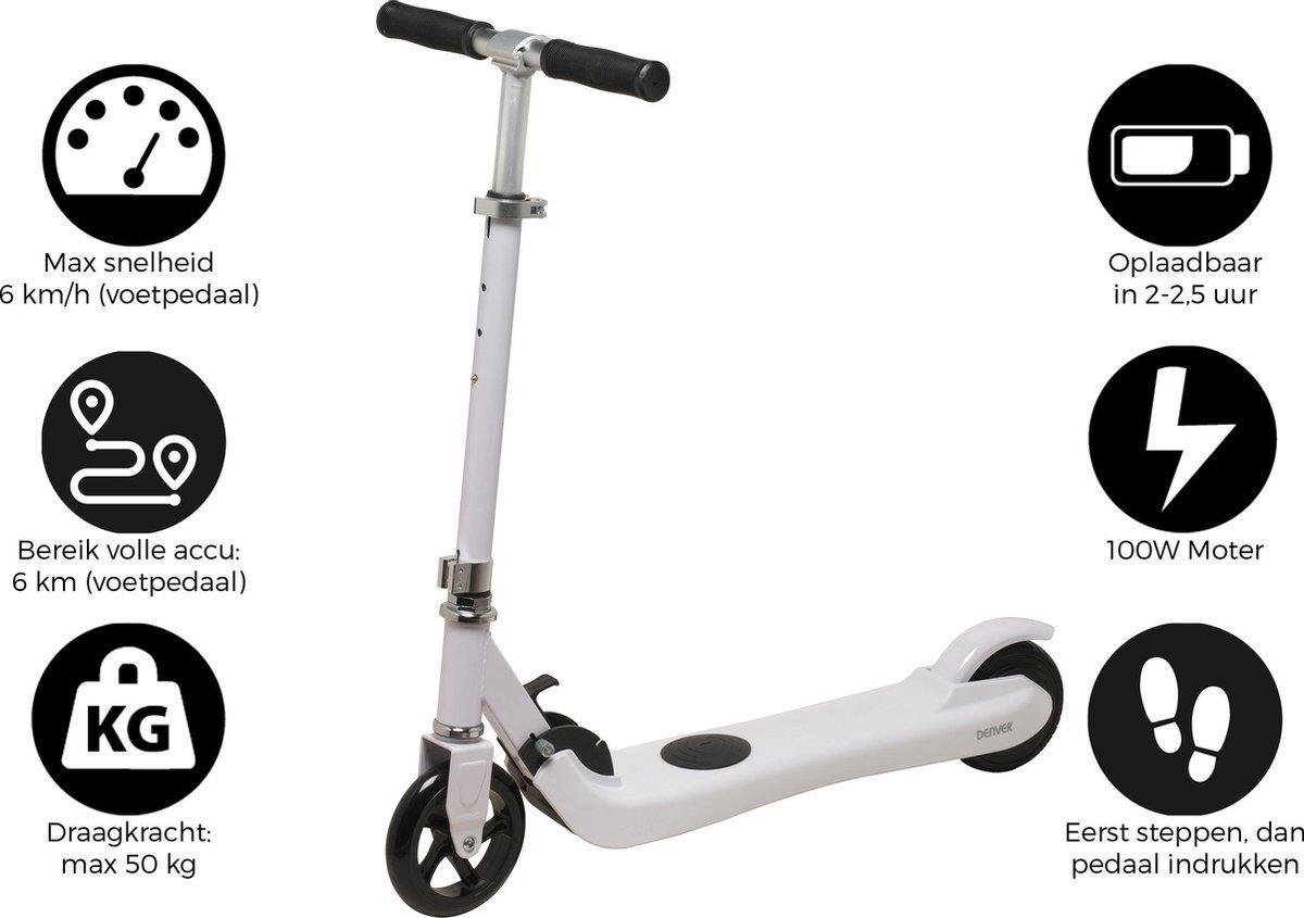 Elektrische Kinder Step incl Slot 6KM/H Inklapbaar Wit 3 tot 8 jaar Max ...