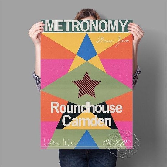 Metronomy Gig Poster Album Cover Poster 15x20cm Multi-color | bol.com