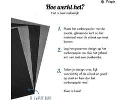 Carbonpapier Zwart - 100 Vellen Overtrekpapier voor Hobby en Tekenen ...