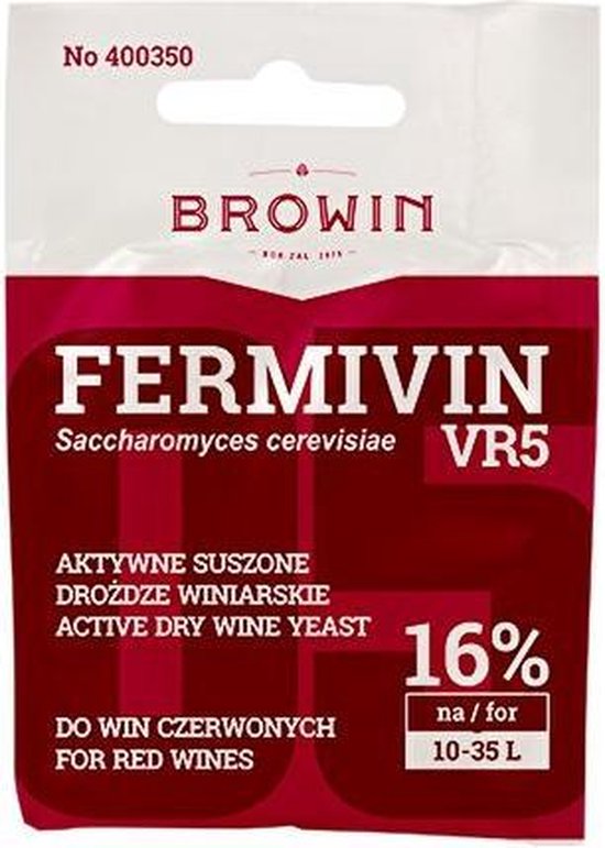 Fermivin wijngist voor rode wijn tot 16% | bol.com