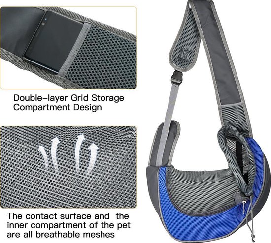 Huisdier Draagtas - Lengte 38cm - Huisdier Rug/Buikzak - Huisdier ...