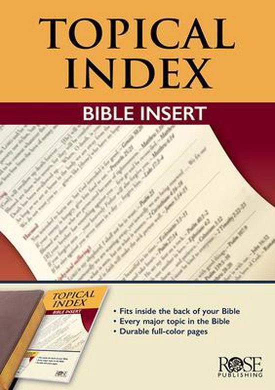 BOOK: Topical Bible Index Insert, Rose Publishing | 9781628624267 ...
