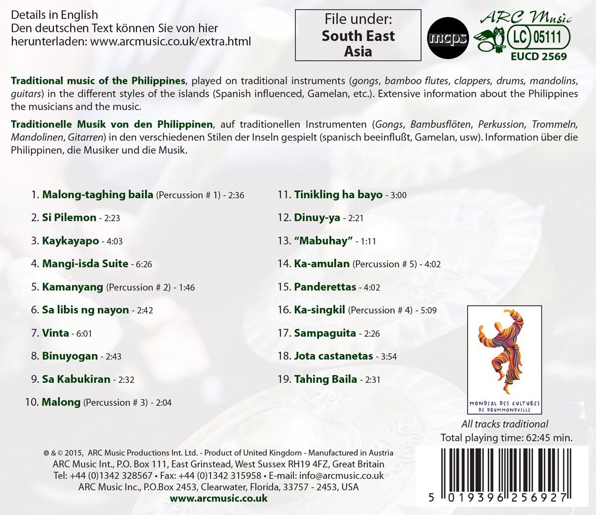 Various Artists - Music Of The Philippines. Fiesta Filipina (CD ...