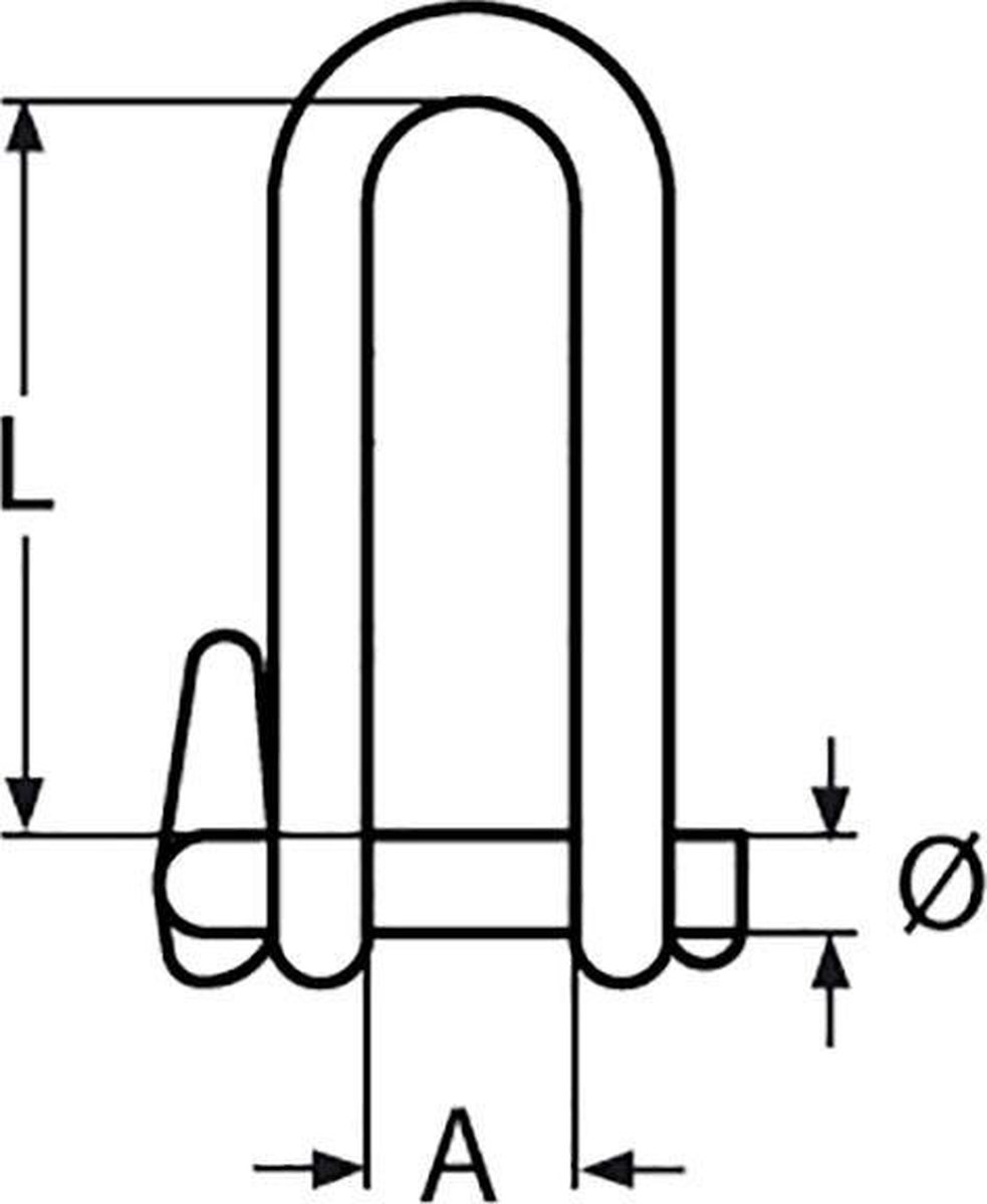 D-sluiting bajonet 5 mm RVS-316 | bol