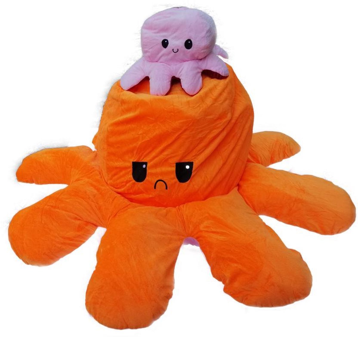 Mega Octopus Mood knuffel - Emotie knuffel - Doorsnede 1,20 m - GRATIS ...