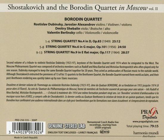 Borodin Quartet - String Quartets V.2 (CD), Borodin Quartet | Muziek | bol