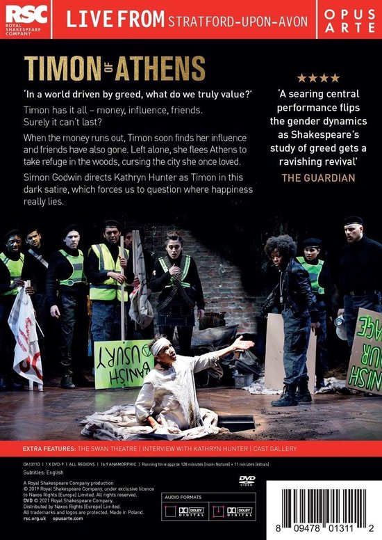 Royal Shakespeare Company Simon God - Timon Of Athens (DVD), Royal ...