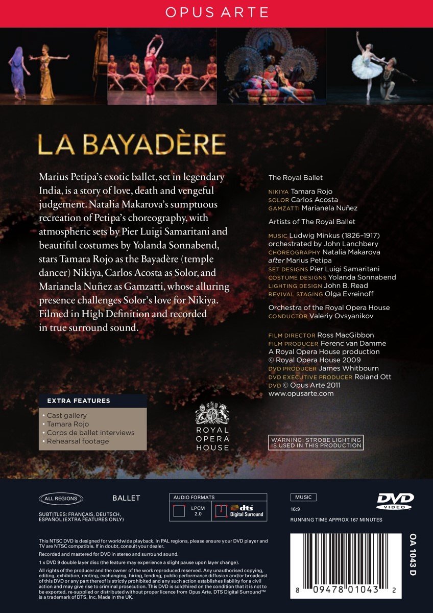 Makarova/The Royal Ballet - La Bayadere (DVD), Valeriy Ovsyanikov | CD ...