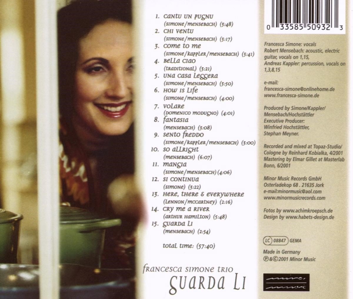 Francesca Simone Trio - Guarda Li (CD), Francesca Simone Trio | CD ...