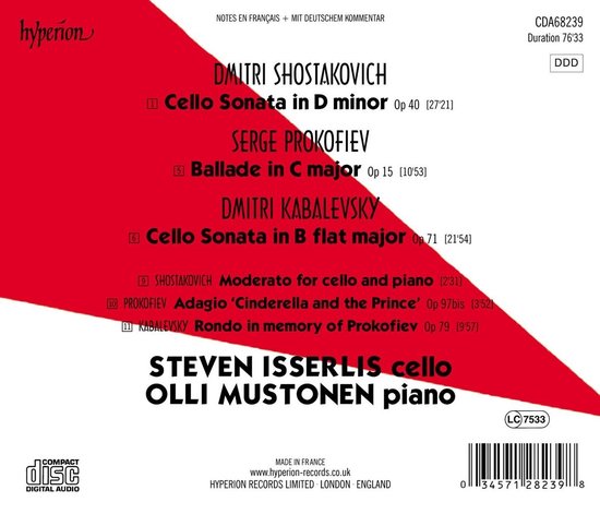Steven Isserlis - Cello Sonatas (CD), Olli Mustonen | CD (album ...