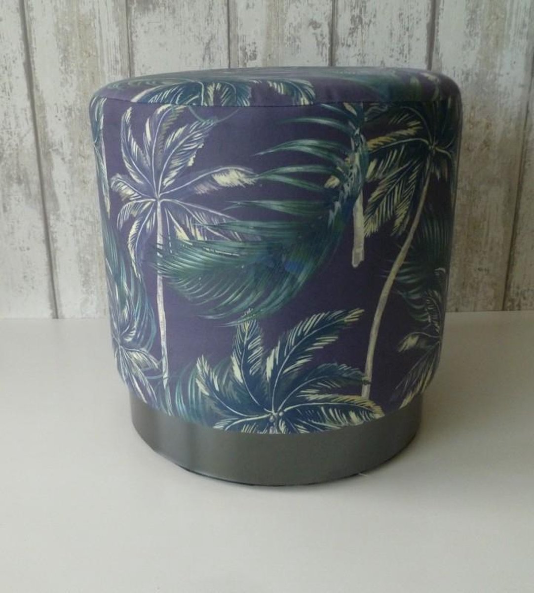 Poef rond - met velvet stof - Poef of Hocker - woondecoratie woonkamer ...