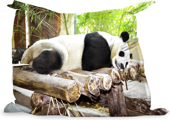 Pouf PillowMonkey - Panda - Bamboe - Dormir - Poutres - 140x100 cm ...