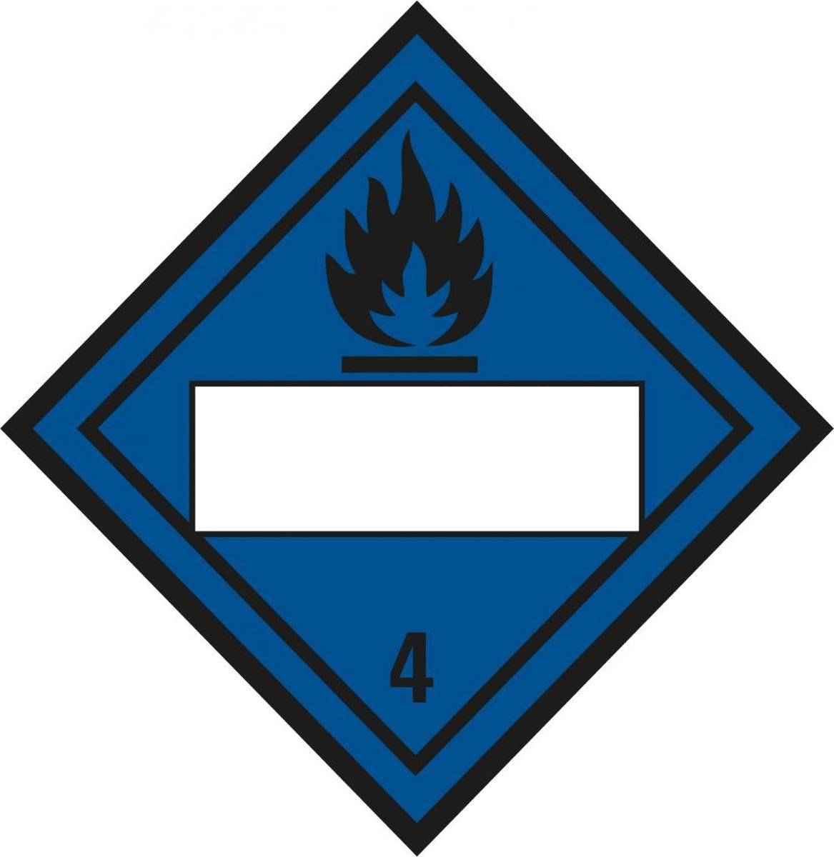 Beschrijfbare ADR klasse 4.3 sticker ontvlambaar met water 250 x 250 mm ...