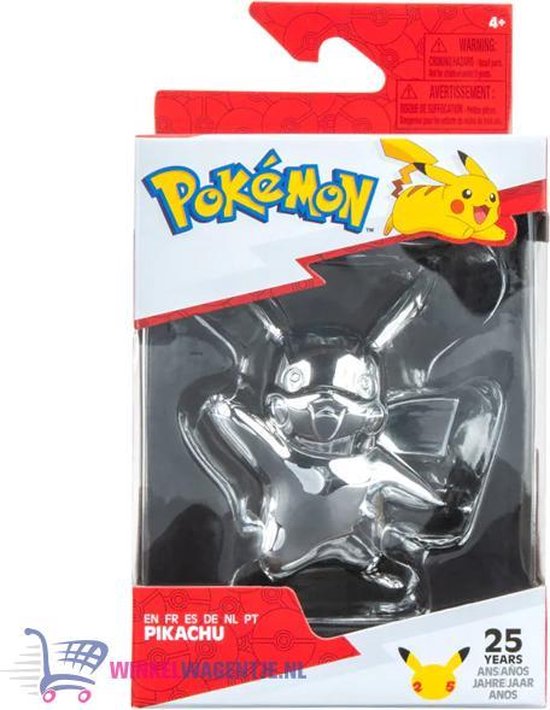 Pikachu Zilver - Pokémon Battle Figure Limited Edition - 25th ...