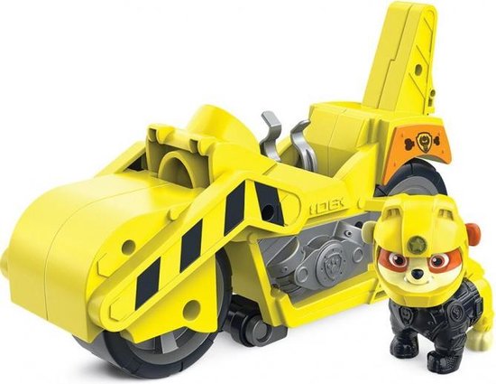 motor Paw Patrol Rubble 10 cm geel 2-delig | bol.com