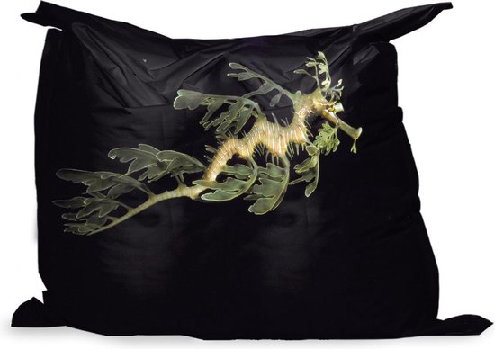 PillowMonkey zitzak - Groene grote rafelvis - 140x100 cm - Binnen en ...