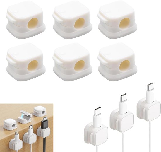 Cable Holder, Cable Clips, Adjustable Cable Organizer, Magnetic Cable ...