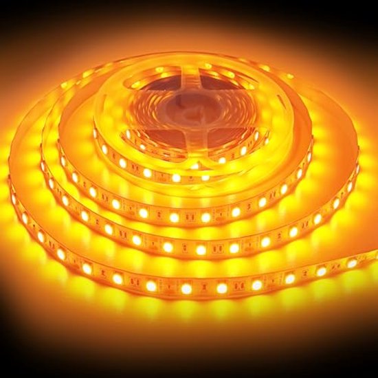 Geel LED Strip Licht 5M - Flexibele SMD5050 Decoratieve Verlichting ...