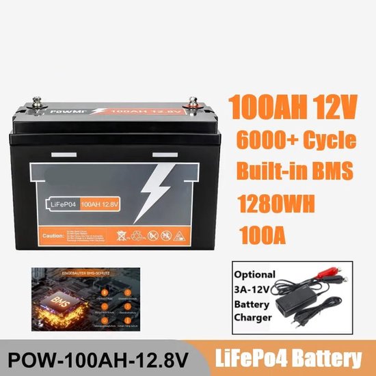 LiFePO4 Accu – Lithium Accu – 12V Accu – Camping Accu – 100Ah ...