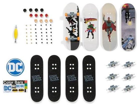 DC Tech Deck 4-pack Vingerboards - Trucjes | bol