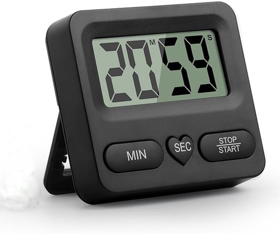 Digitale keukentimer, stopwatch met groot LCD-scherm, studietimer ...