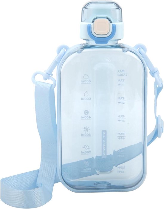 Jhubers Goods -Plus - Platte drinkflessen 750 ml BPA-vrij lekvrij ...