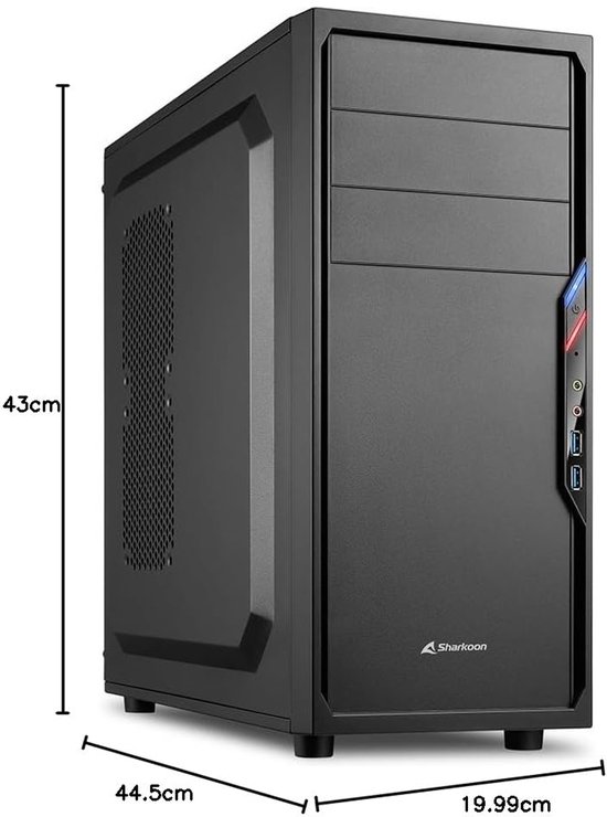 ATX PC Behuizing met 2x USB 3.0 - Zwart | bol