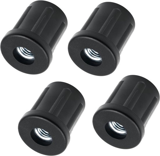 4 x Threaded Stops, Round Pipe Stopper, Adjustment Caps Ø 25 mm, 1.5 mm ...