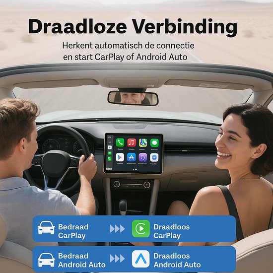 OPTIMERA® 2-in-1 Carplay Dongle PRO - Draadloos Carplay - Android Auto & Apple Carplay... | bol