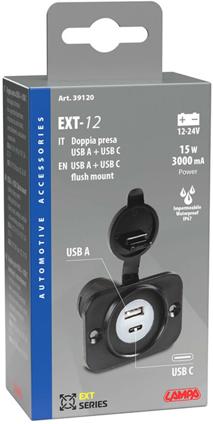 Inbouw USB-A & USB-C poort 12/24v 3000ma | bol