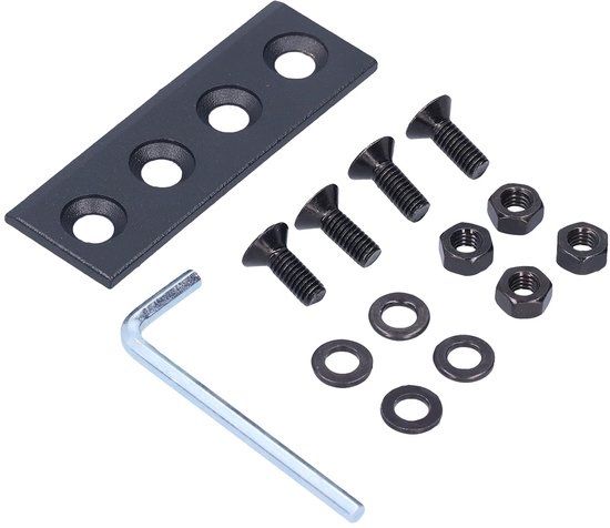 Carbon Steel Barn Door Rail Connector Plate Set, 4 Hole Attachment for ...