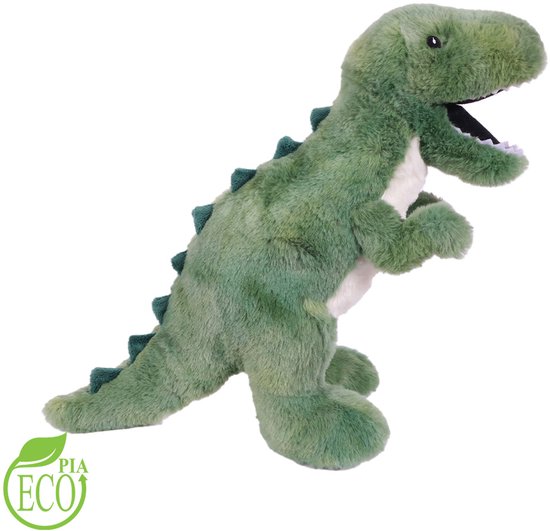 PIA Soft Toys - Pluche Dino T-Rex Knuffel - groen - 32 cm | bol