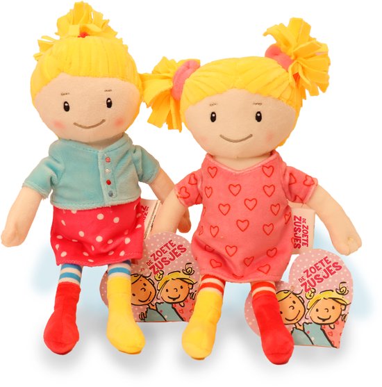 Zoete Zusjes - Set Pluche Poppen 25 CM Janna en Saar | bol