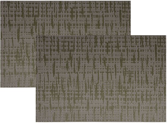 Cosy & Trendy Tafel Placemats - 8x - geweven - groen/roze - 30 x 45 cm ...