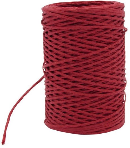Papieren deco draad Rood - 50 mtr. | bol
