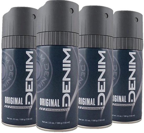Denim Deo Spray - Original - 4 x 150 ml Voordeelverpakking | bol