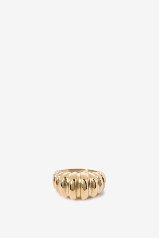 Sissy-Boy - Gold plated rib ring | bol