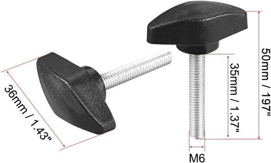 10 stuks Ster Schroef met Ster Hoofd en T-vormig Handvat, Mannelijke ...