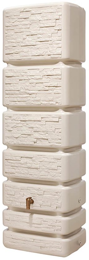 Regenton Slim - Stone Decor - 350 liter - Beige | bol