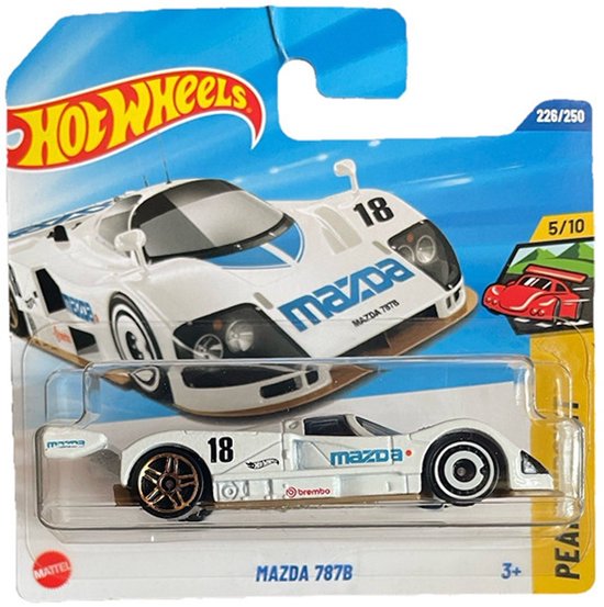 HOT WHEELS MAZDA 787B WHITE 1:64 226/250 HW PEAK PERSUIT 5/10 SHORT ...